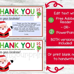 Christmas Thank You Notes, Christmas Thank You Note From Teacher ...