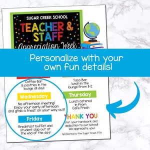 Editable Teacher Appreciation Editable Teacher Appreciation - Etsy