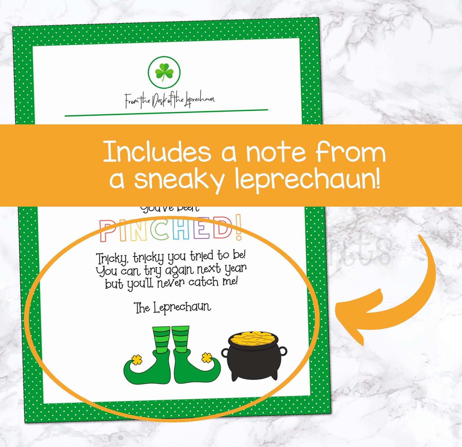 Leprechaun Trap Note St. Patrick's Day Printable - Etsy