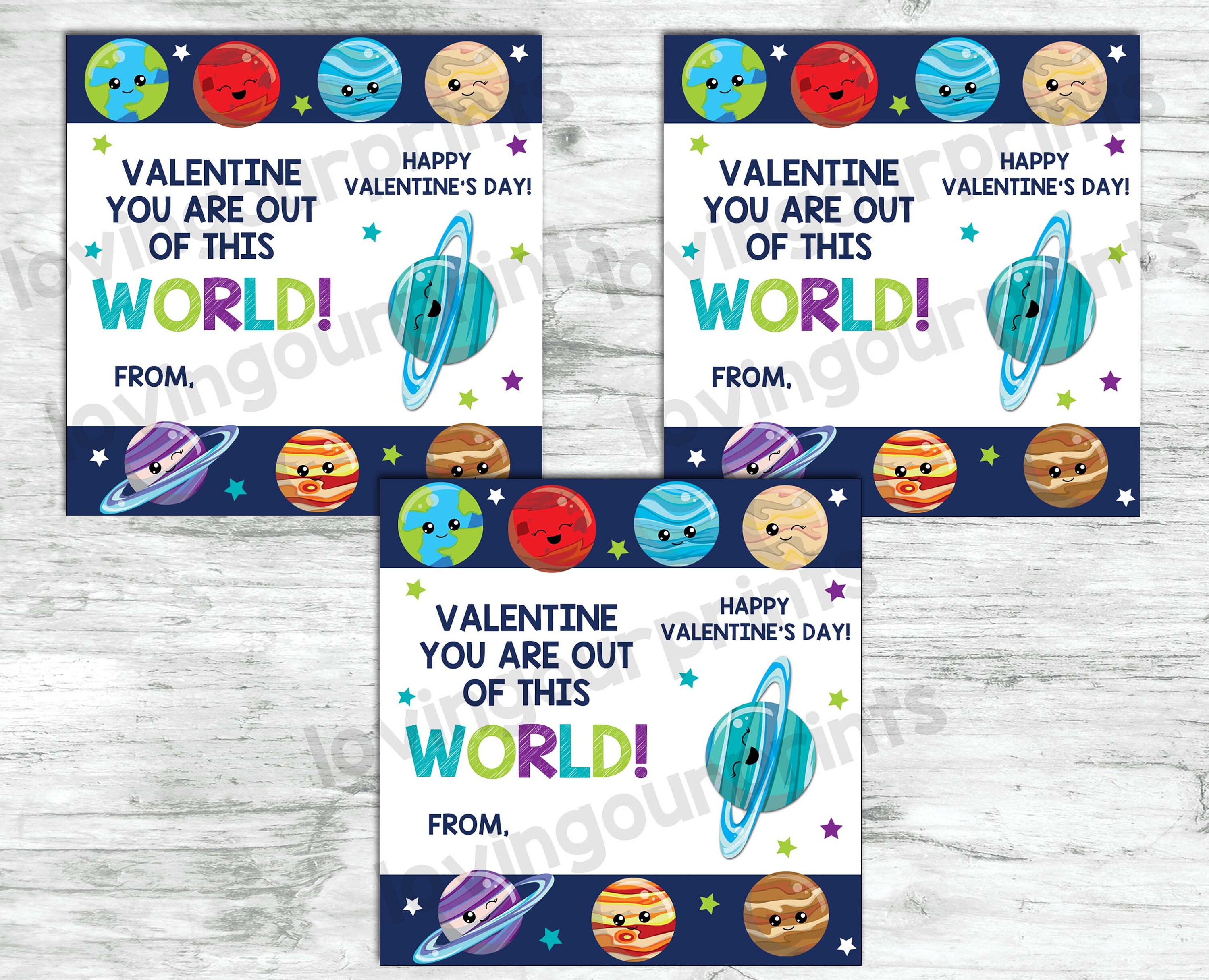 Solar System Valentines, Space Valentines, Planet Valentines, Solar ...