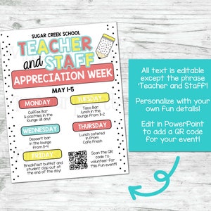 Teacher Appreciation, Editable Teacher Appreciation Flyer, Teacher ...