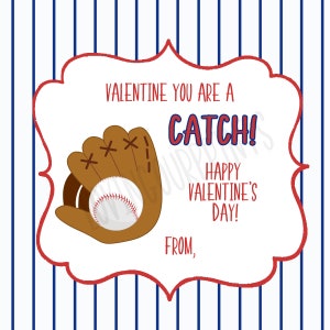 Baseball Valentine Card, Classroom Valentine, Printable Valentines ...