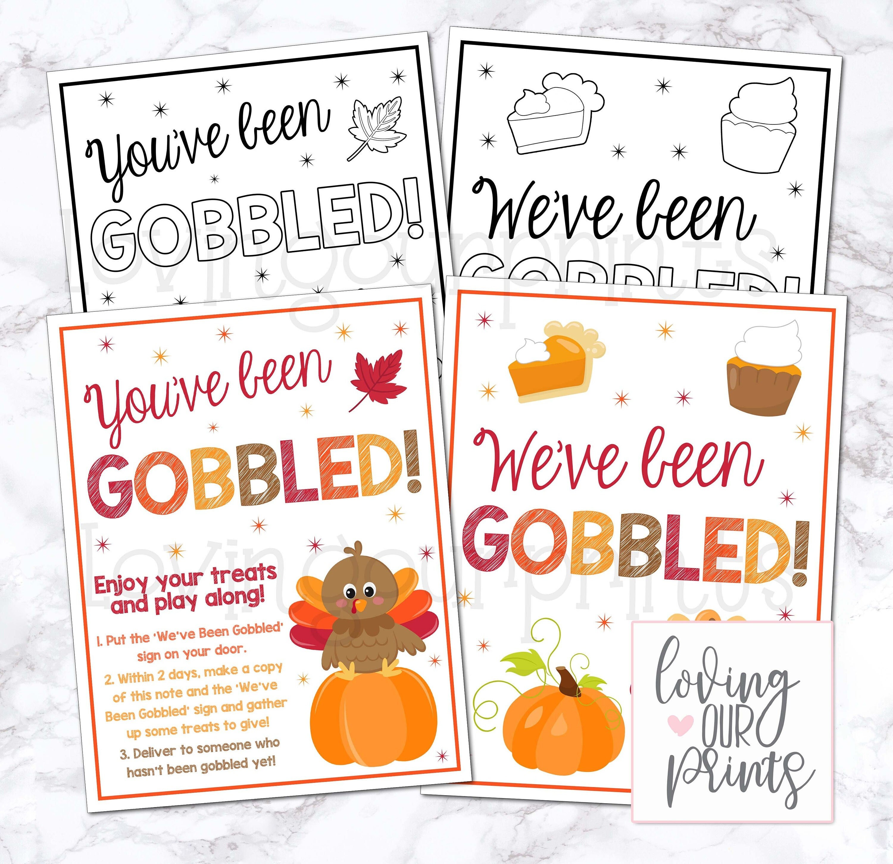Youve Been Gobbled, You've Been Gobbled, Thanksgiving Printable, Youve ...