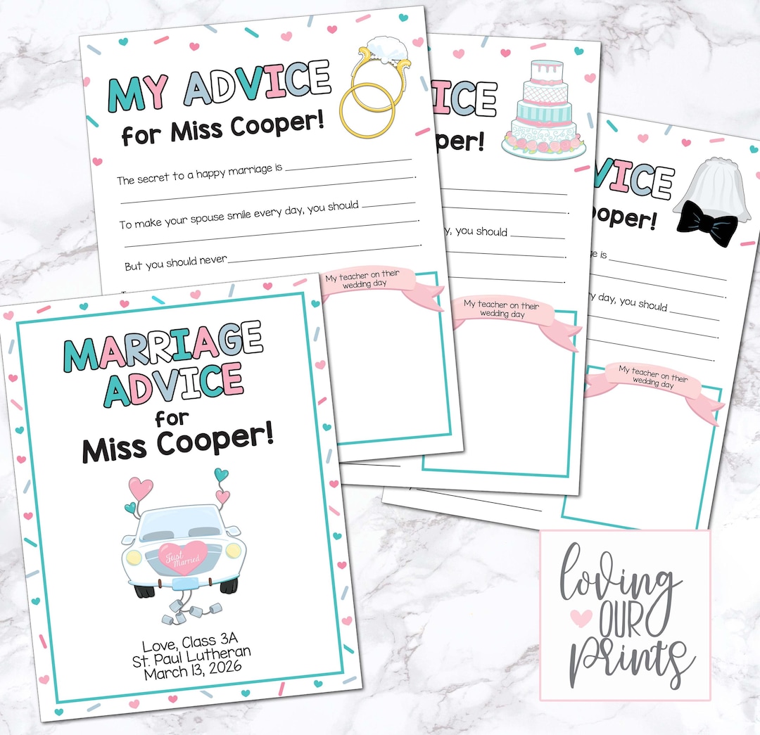 My Teacher is Getting Married, Advice Book From Students, Marriage ...