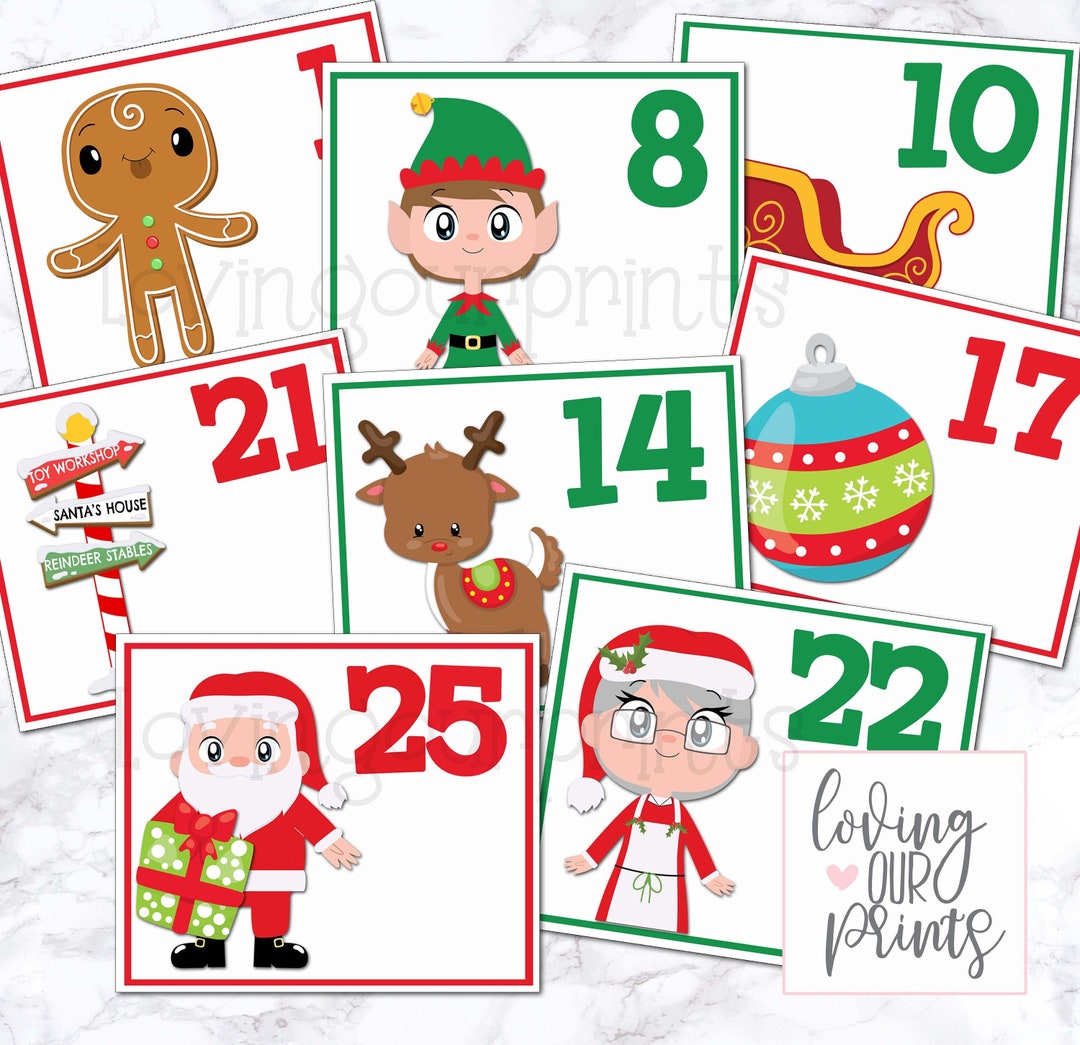 Advent Calendar for Kids, Advent Calendar Activity Cards, Printable ...