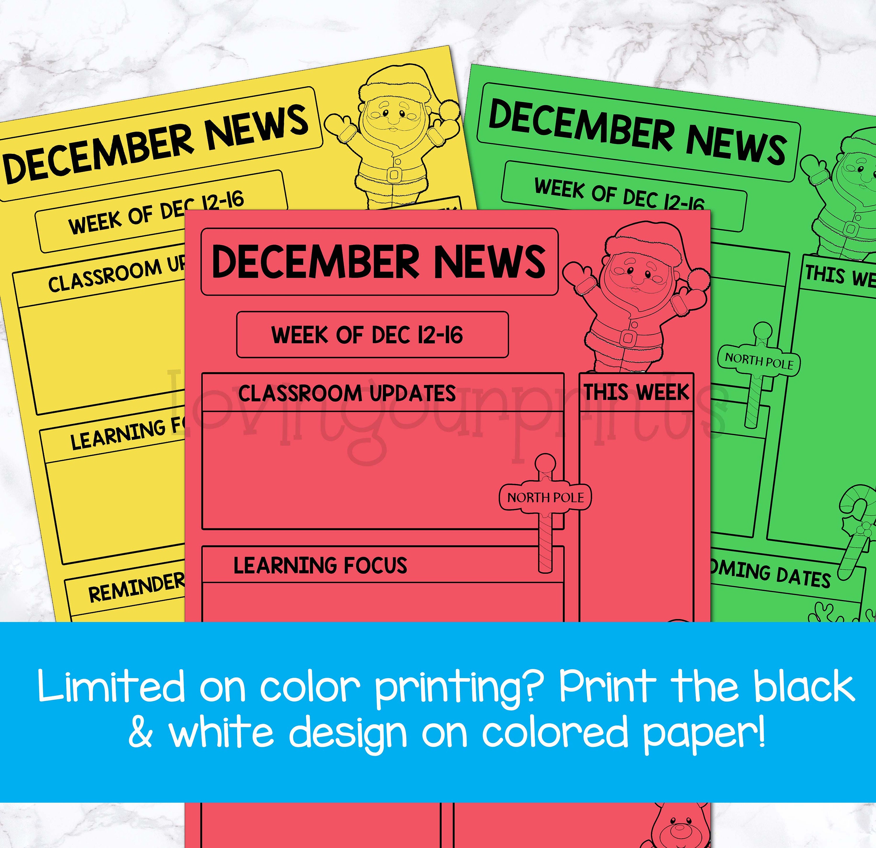 Editable December Newsletter Template December Newsletter - Etsy