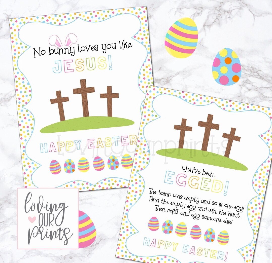 You've Been Egged Empty Tomb, Easter Printable for Kids, He is Risen ...