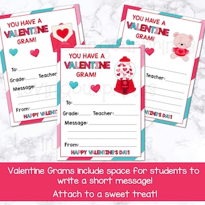 Valentines Day Candy Gram, Valentine's Day Candy Gram PTO, Valentine ...