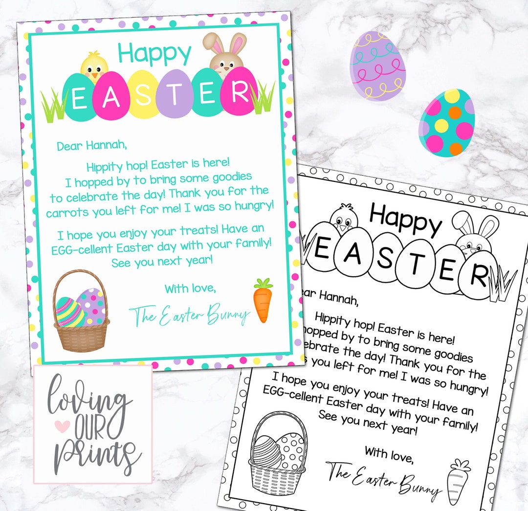 Editable Easter Bunny Letter, Easter Bunny Letter, Easter Bunny Letter ...