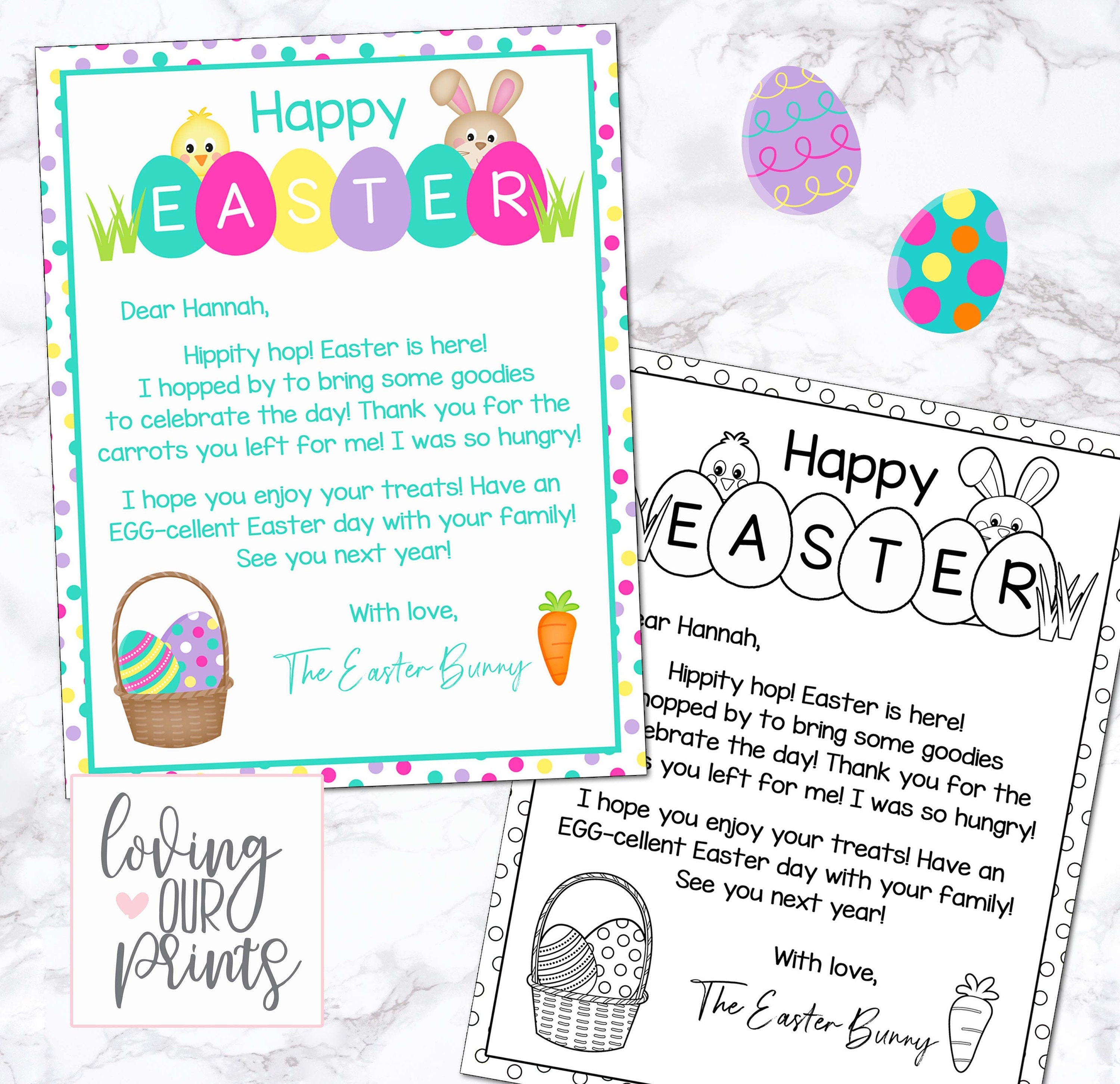 Editable Easter Bunny Letter Easter Bunny Letter Easter - Etsy