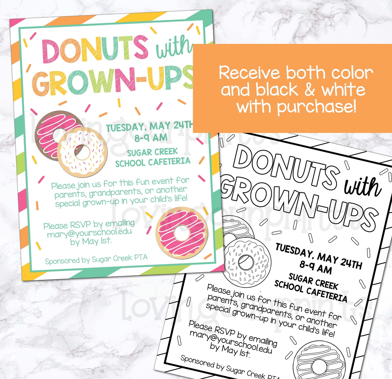 Donuts With Grownups Donuts With Grownups Invitation Donuts - Etsy