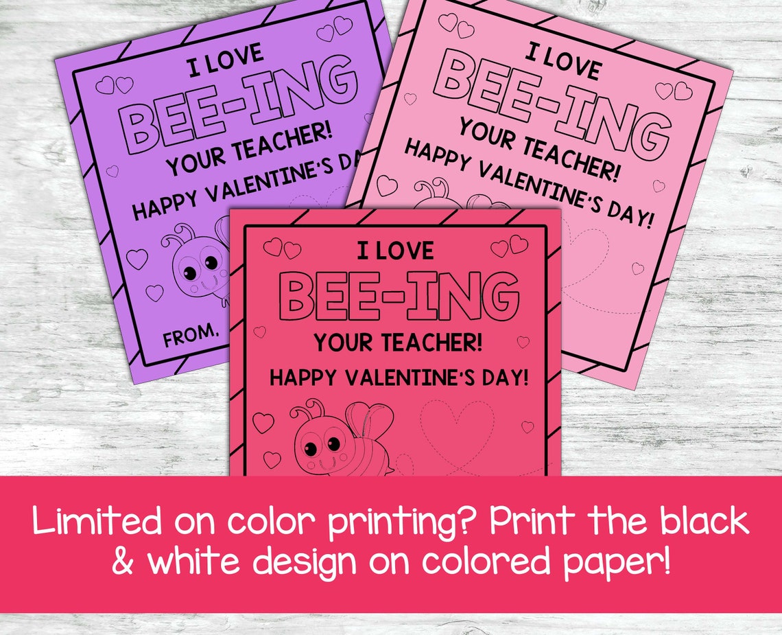 Valentines From Teacher Editable Valentine Card Editable - Etsy