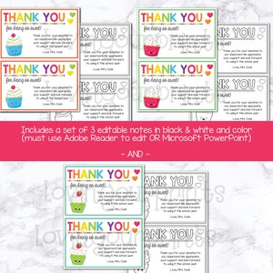 Teacher Thank You Notes, Teacher Thank You Card Template, School Thank ...