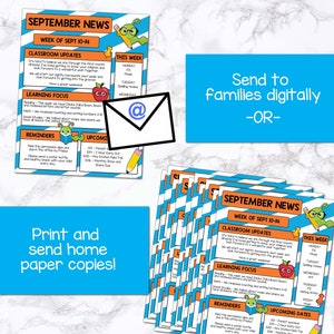 September Newsletter Template, Teacher Newsletter, Newsletter Template ...