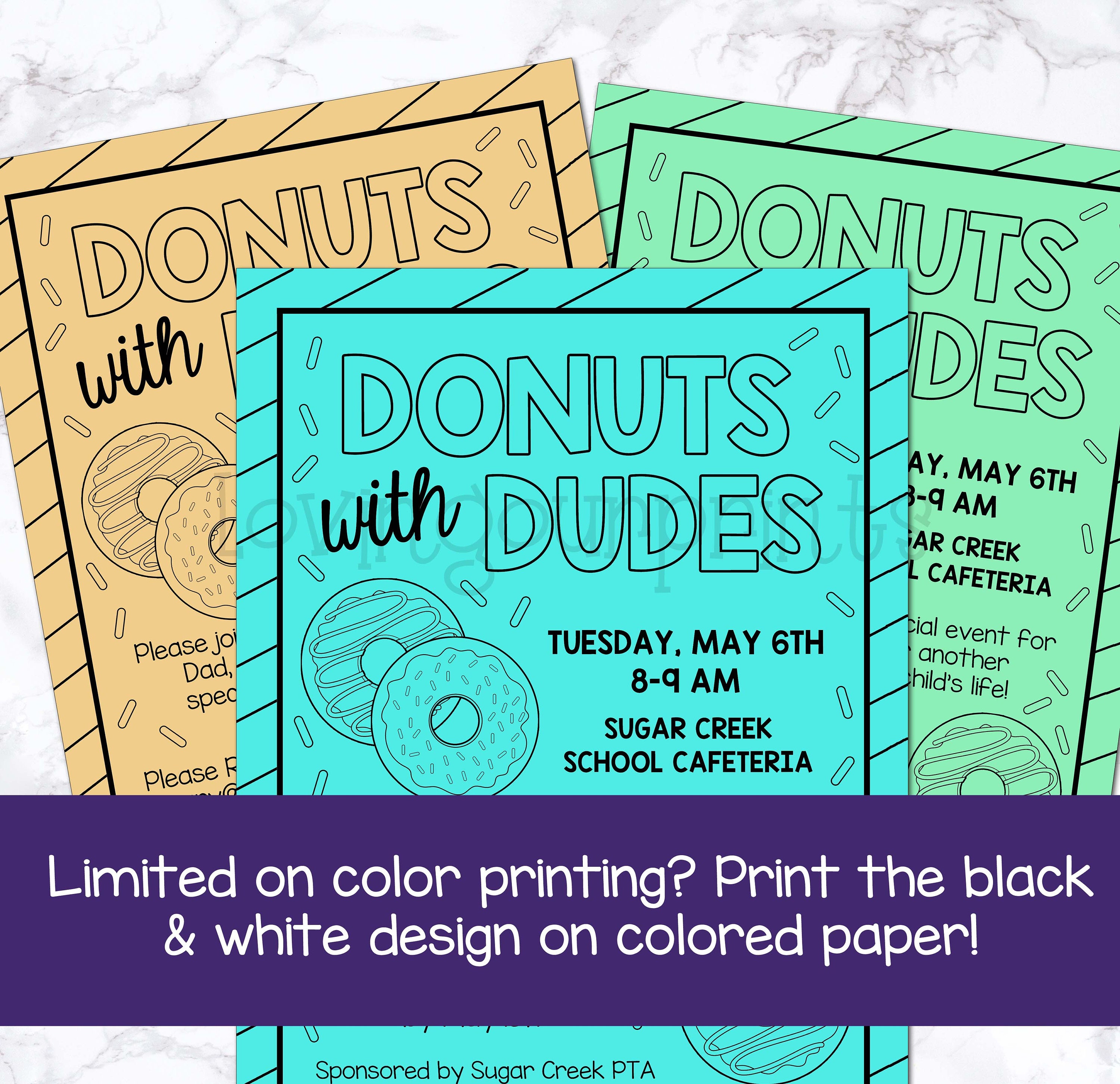 Donuts With Dudes, Editable Donuts With Dudes Invitation, Donuts With ...