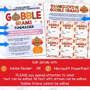 Gobble Grams, Gobble Gram Fundraiser, Thanksgiving Candy Grams, Gobble ...
