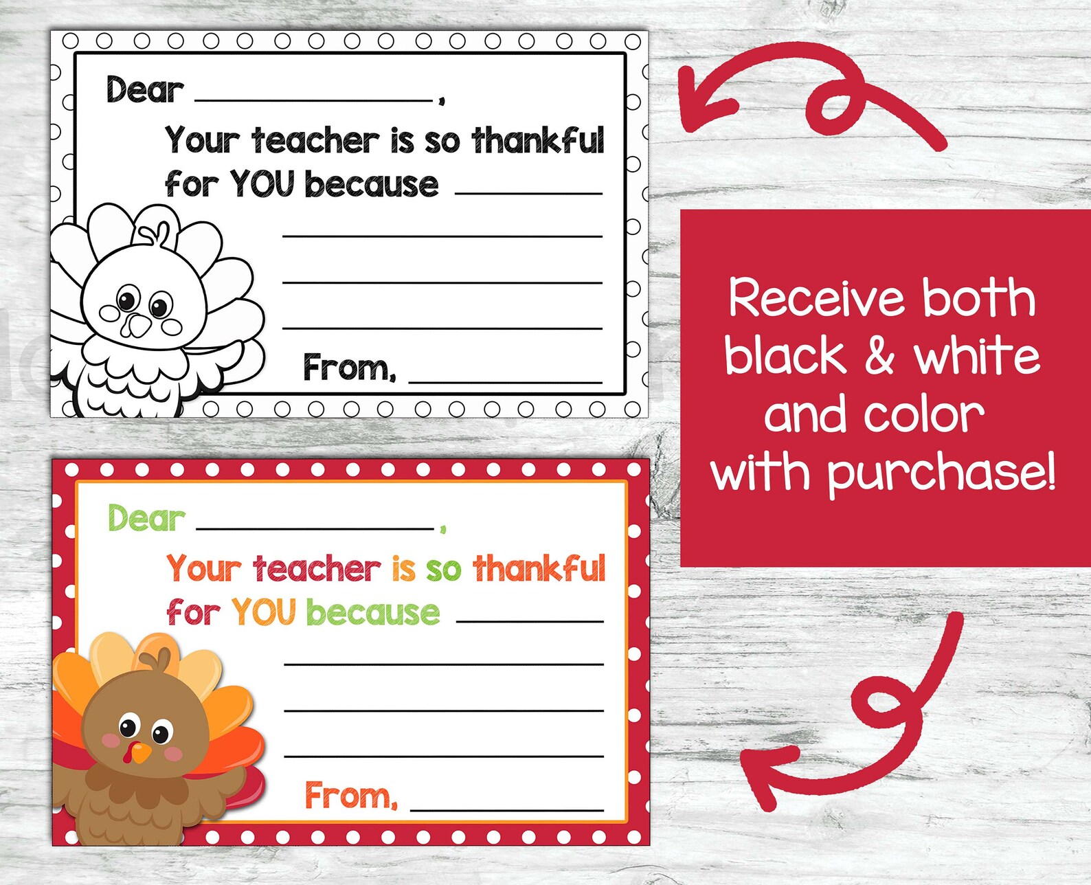 I Am Thankful for Printable Cards Your Teacher is Thankful - Etsy