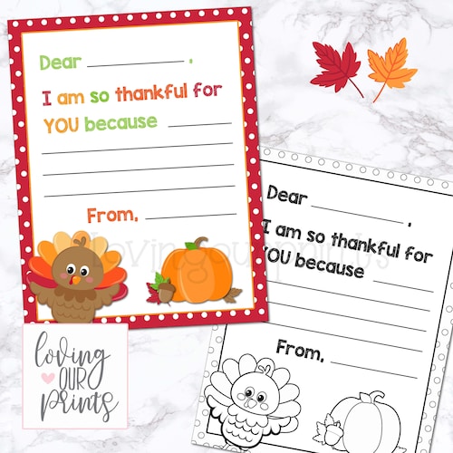 I Am Thankful Digital Download Thanksgiving Cards Printable - Etsy