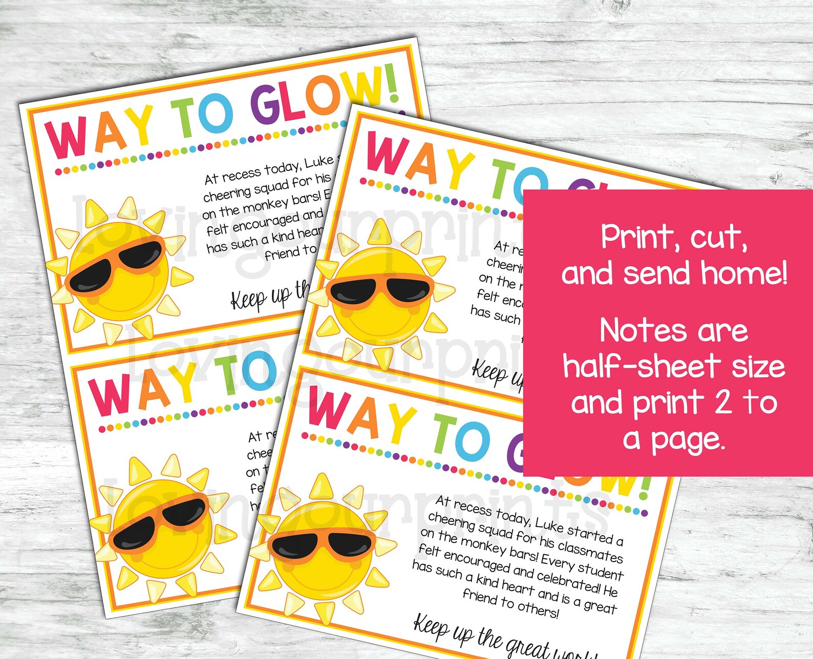 Positive Notes, Positive Notes From Teacher, Editable, Positive Notes ...