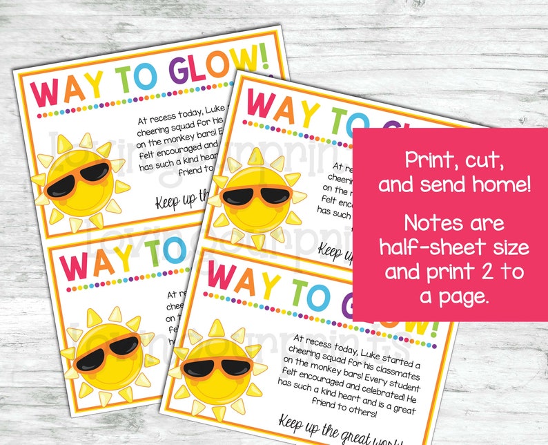 Positive Notes Positive Notes From Teacher Editable - Etsy