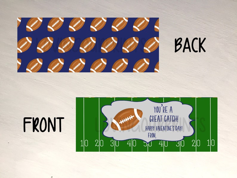 Football Valentine Treat Bag Toppers INSTANT DOWNLOAD - Etsy