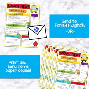 Back to School Newsletter Template, Back to School Newsletter ...