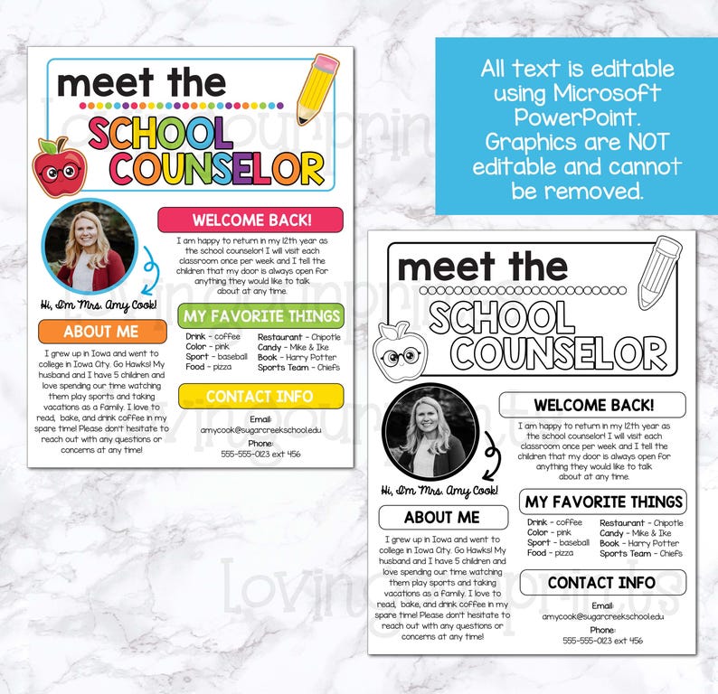 Meet the School Counselor, Editable Meet the School Counselor Flyer ...