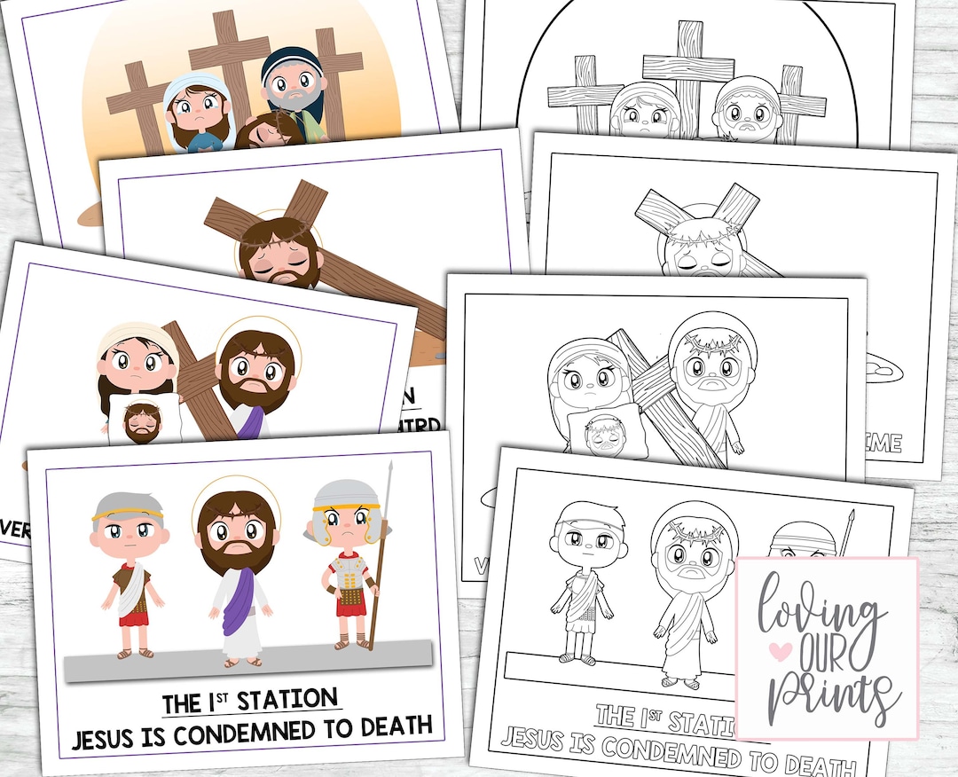 Stations of the Cross Printable, Stations of the Cross for Kids ...