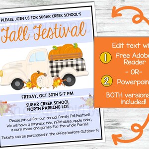Fall Festival, Editable Fall Fest Flyer, Editable Fall Festival Flyer ...