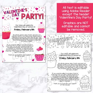 Editable Valentines Day Flyer, Valentines Day Class Party Flyer ...