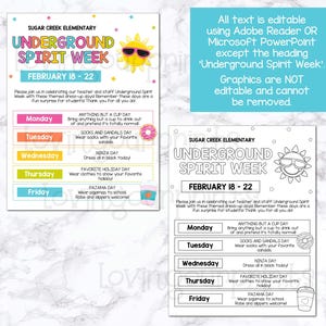 Underground Teacher Spirit Week, Underground Spirit Week, Underground ...