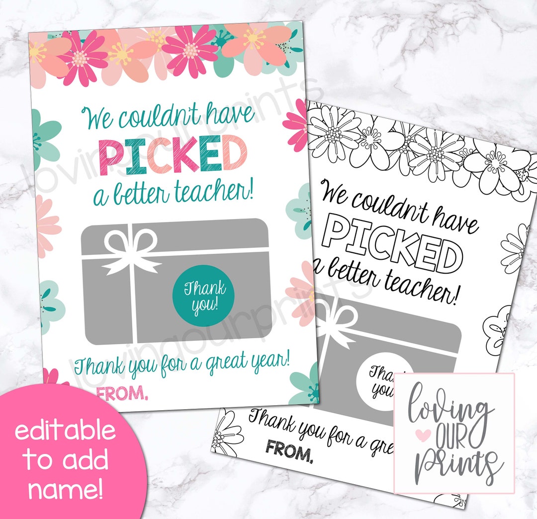 End of Year Teacher Gift Tag, End of Year Gift for Teacher, We Couldnt ...