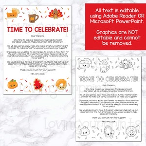 Thanksgiving Class Party, Editable Thanksgiving Class Party Flyer ...