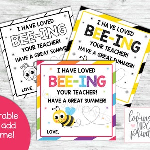 End of the Year Gift Tags for Students, Student Gifts From Teacher ...