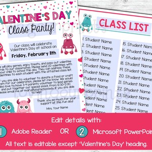 Valentines Day Class Party, Editable Valentines Day Class Party Flyer ...