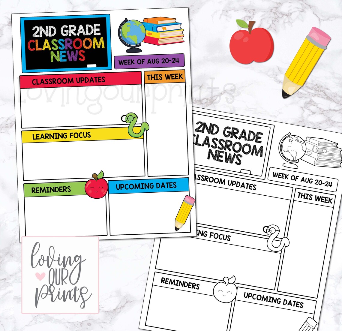 Teacher Newsletter Template Editable Teacher Newsletter - Etsy
