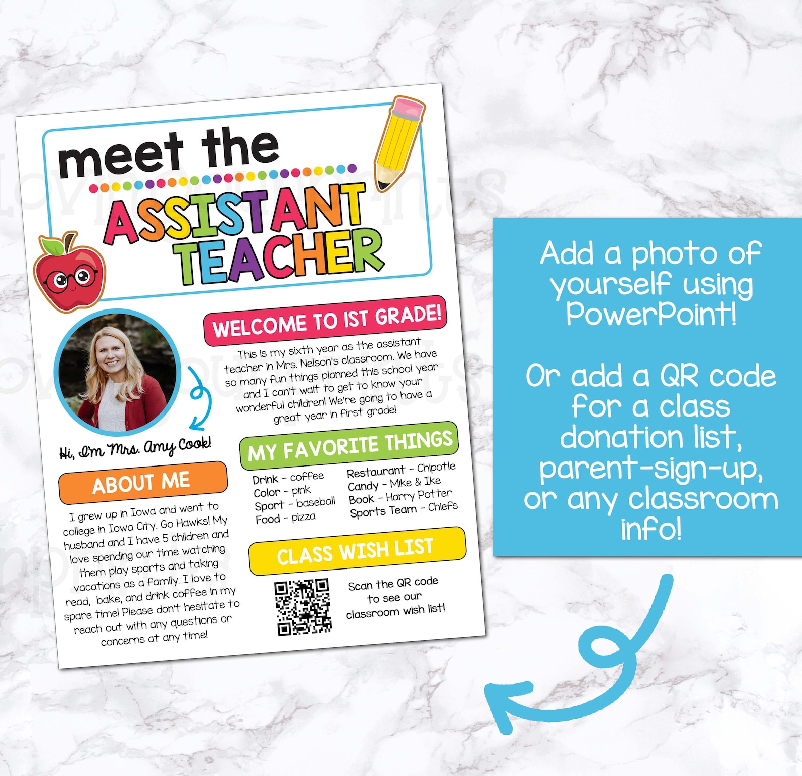 Meet the Assistant Teacher Template, Meet the Assistant Teacher ...