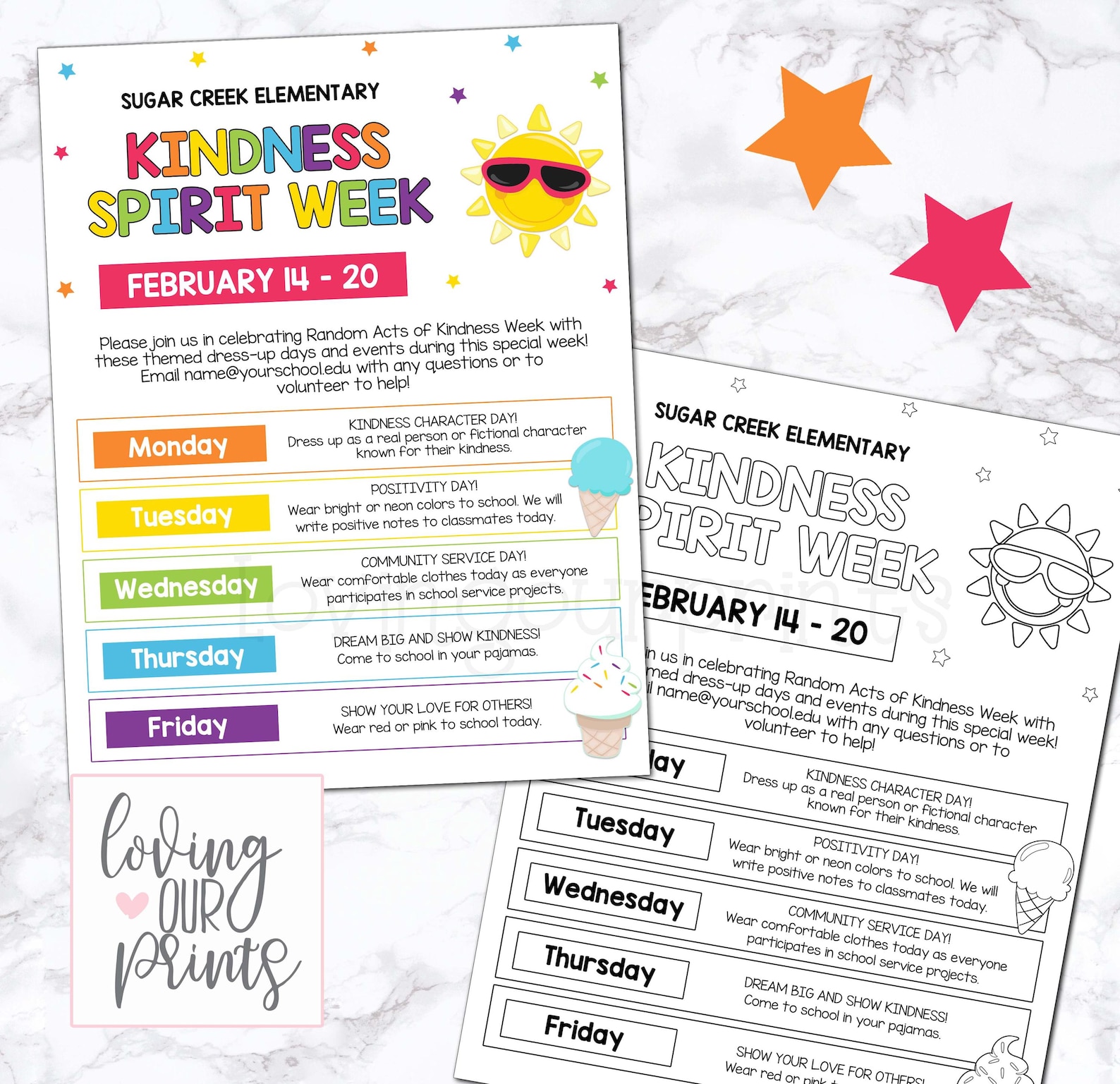 Kindness Spirit Week Flyer, Kindness Spirit Week Template, Random Acts ...