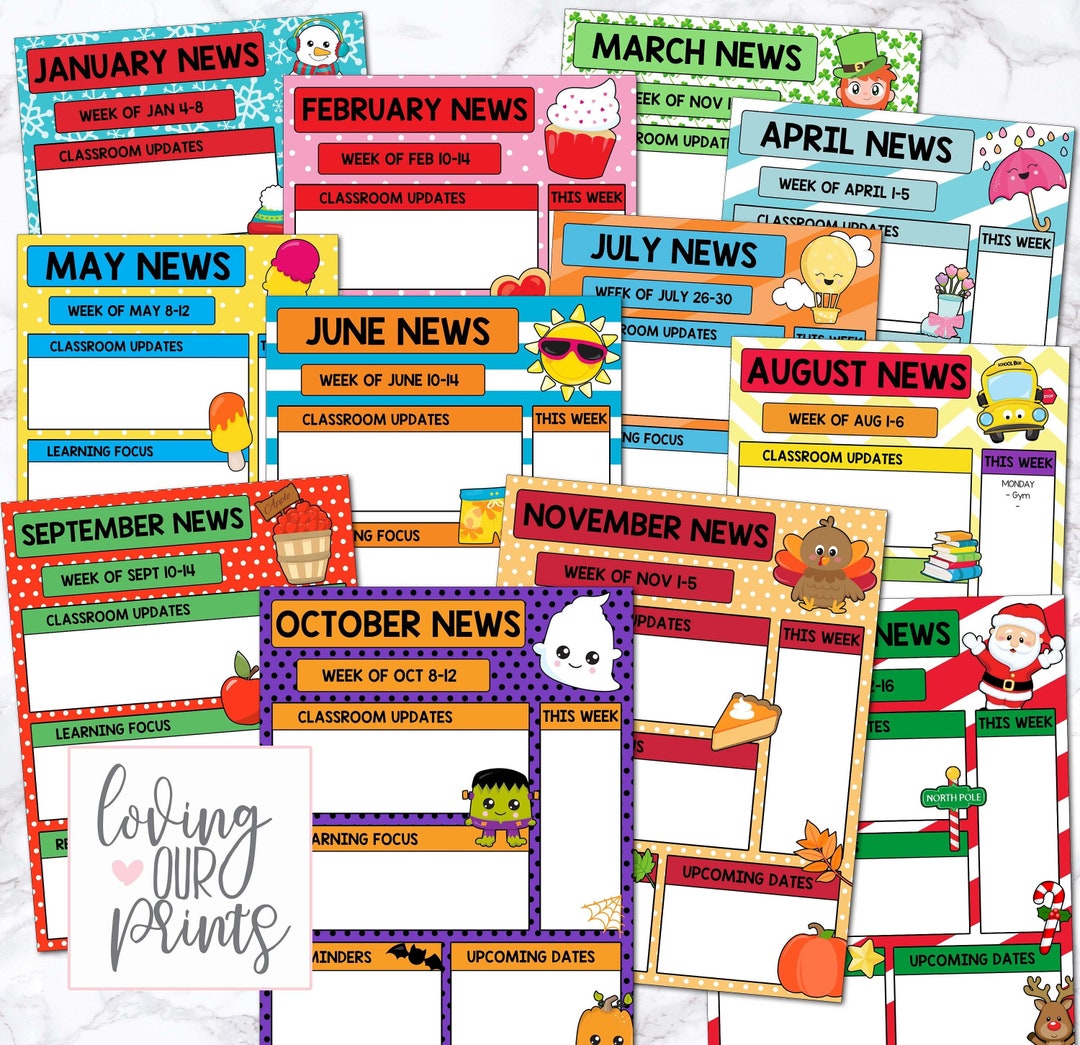 Editable Teacher Newsletter, Teacher Newsletter Template, Newsletter ...