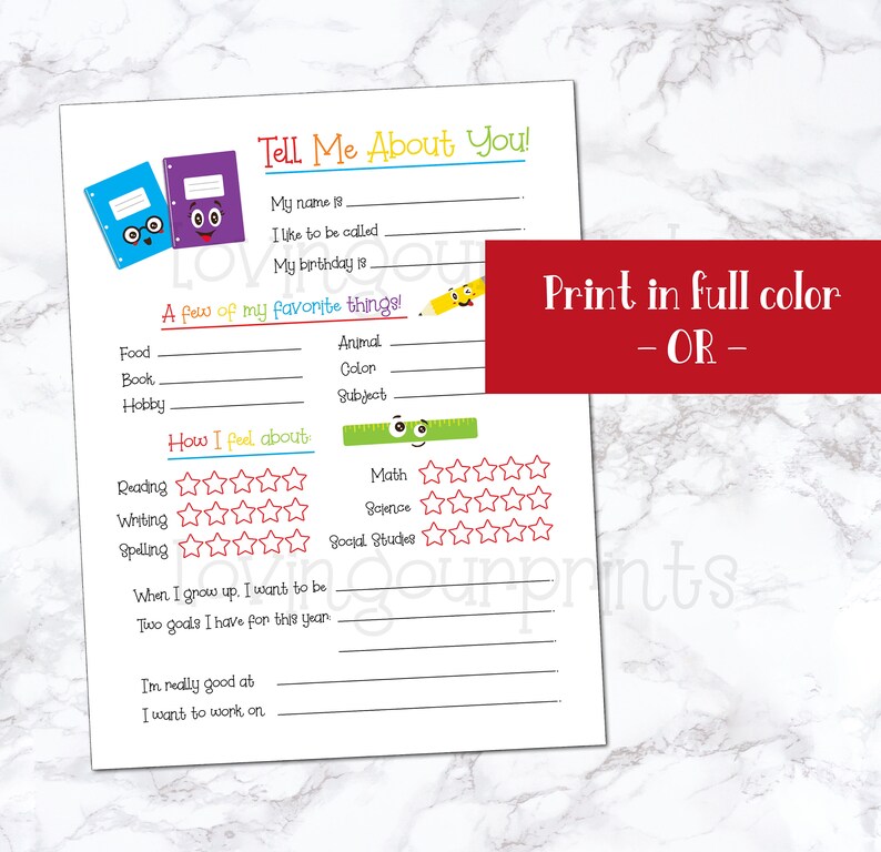 Get to Know Students Get to Know Me First Day of School Back - Etsy