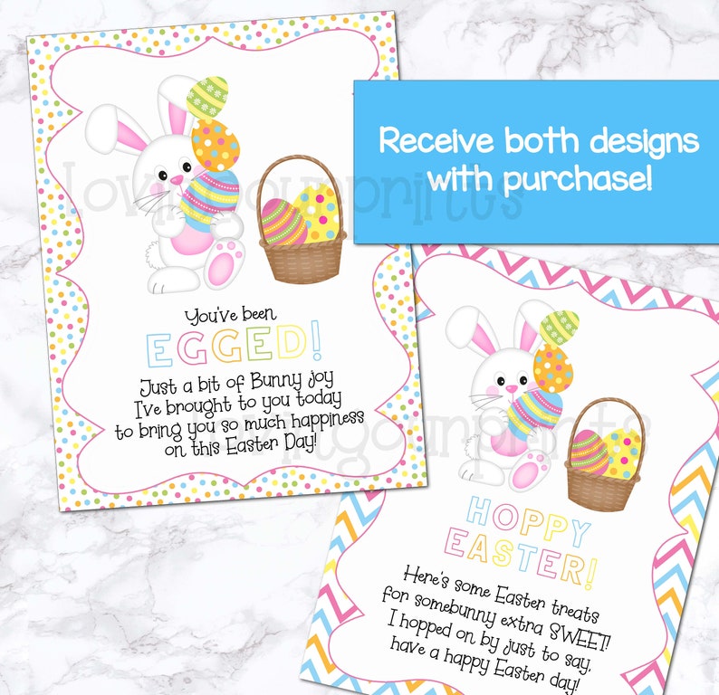 Easter Bunny Letter Printable, You've Been Egged Printable, Easter ...