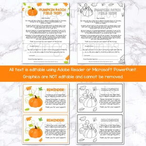 Pumpkin Patch Field Trip, Editable Pumpkin Patch Field Trip Form ...