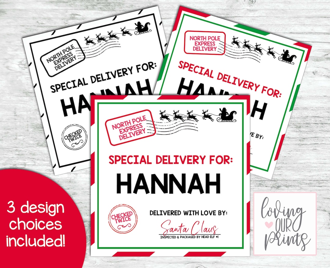 Santa Gift Tags, Editable Santa Gift Tags, Santa Gift Tag Download ...