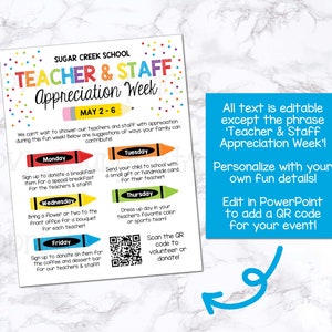 Editable Teacher Appreciation Week, Editable Teacher Appreciation Week ...