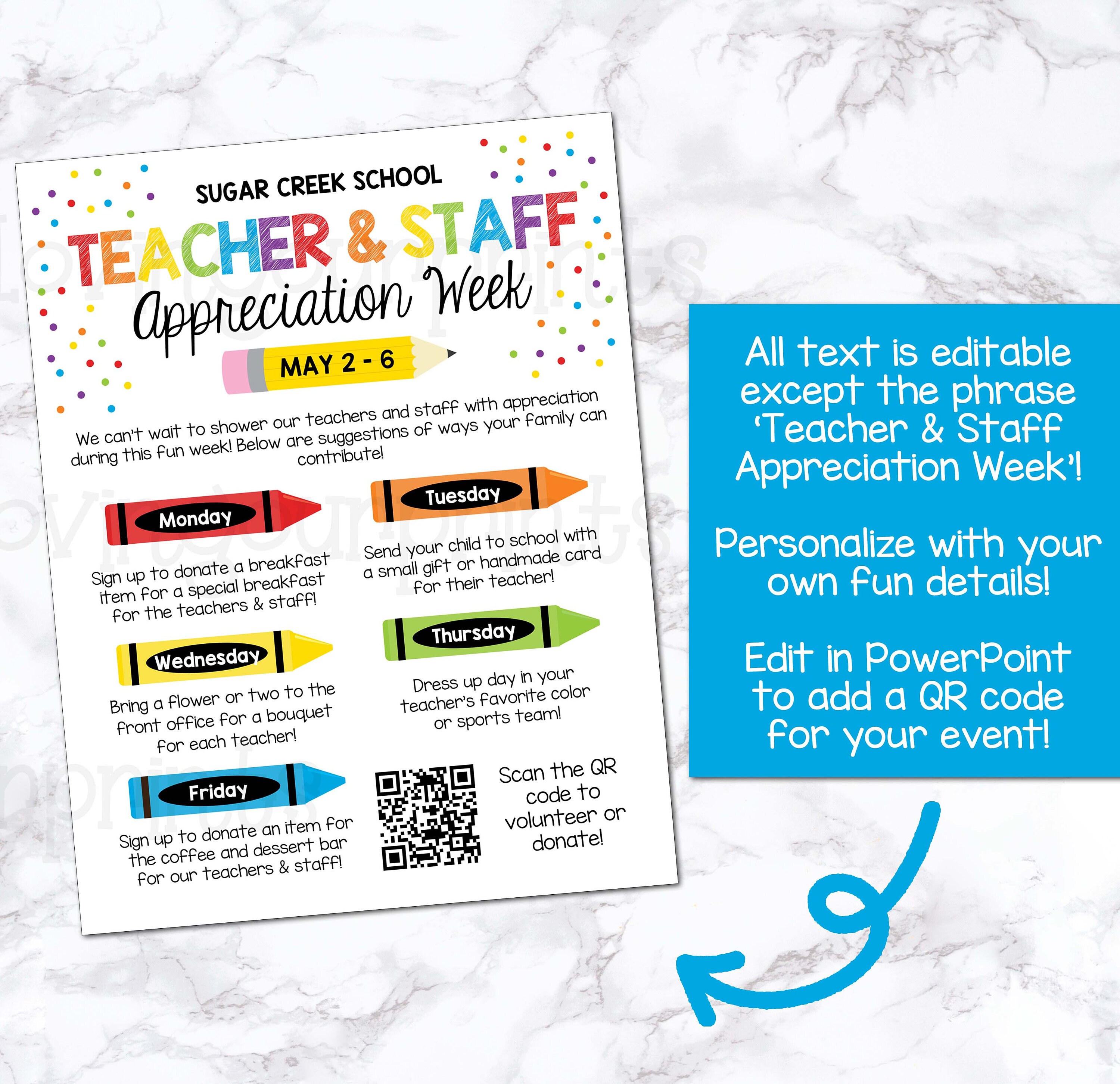Editable Teacher Appreciation Week, Editable Teacher Appreciation Week ...