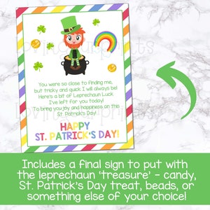 St Patricks Day Scavenger Hunt, Leprechaun Scavenger Hunt School, St ...