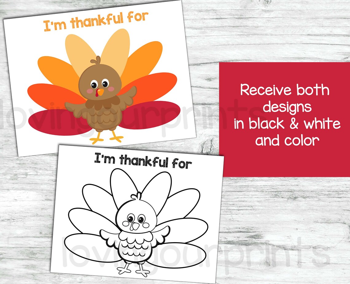 Thankful Turkey, Thankful Turkey Printable, I Am Thankful For, I Am ...