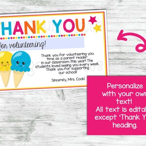 End of the Year Thank You, Editable Thank You From Teacher, End of ...