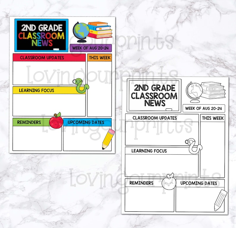 Teacher Newsletter Template Editable Teacher Newsletter - Etsy