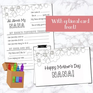 Nana Gifts for Mothers Day, Nana Mothers Day Gift, All About My Nana ...